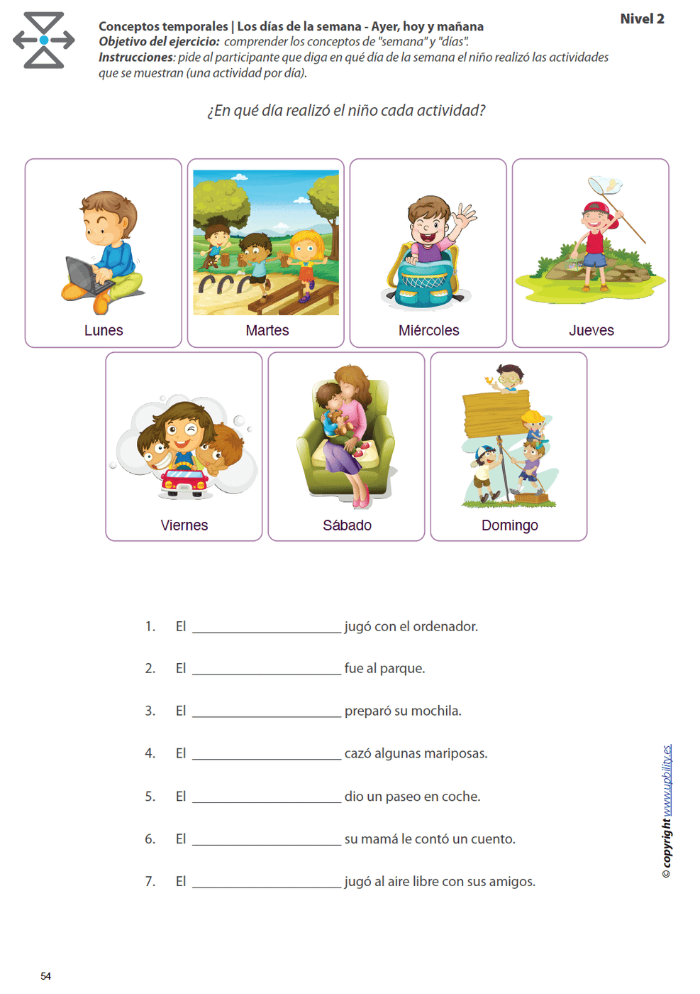 ORIENTACIÓN TEMPORAL | Los días de la semana - Ayer, hoy y mañana ...