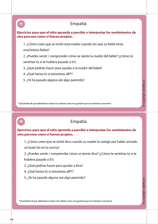 TARJETAS ILUSTRADAS | Desarrollo de la empatía – Ediciones Upbility