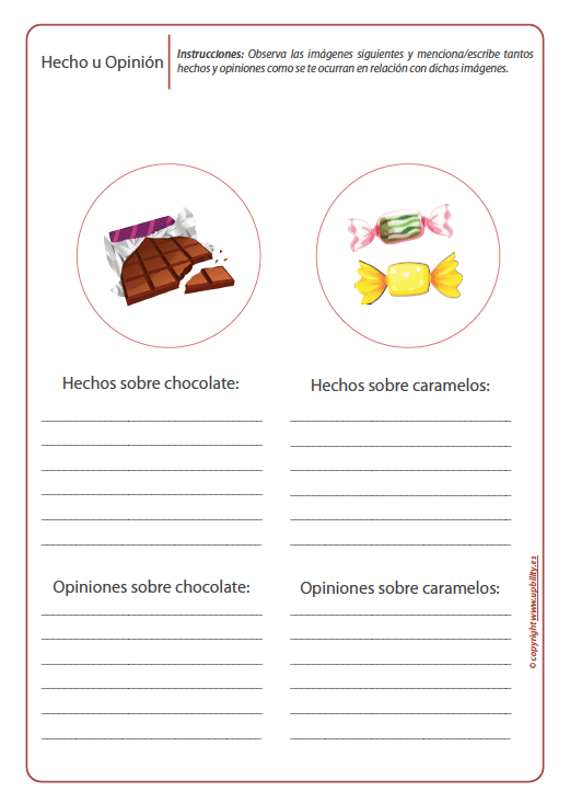 TARJETAS ILUSTRADAS - Hecho u opinión – Ediciones Upbility